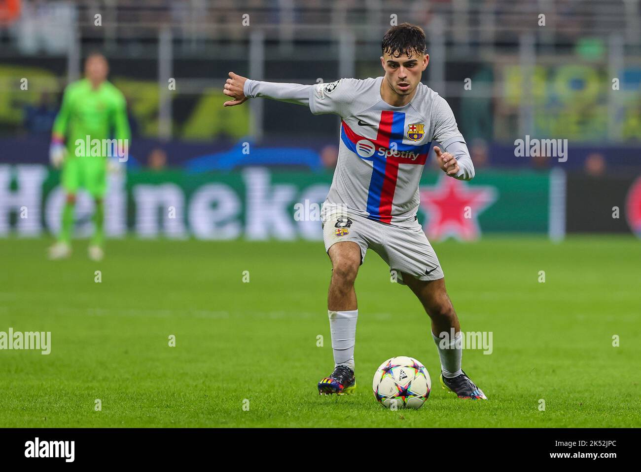 Pedri of FC Barcelona in action during the UEFA Champions League 2022/ ...