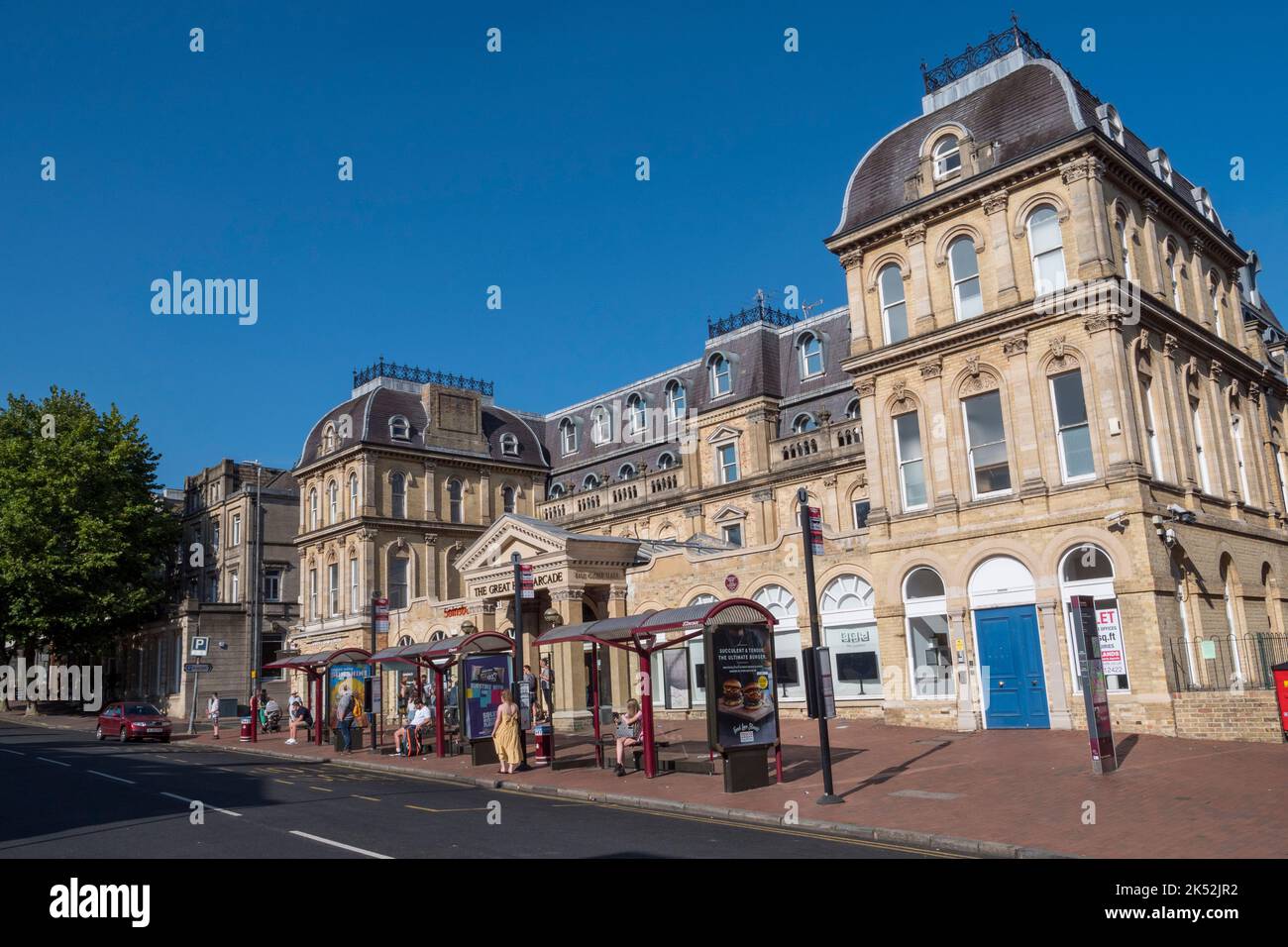 The Great Hall Arcade shopping mall in Royal Tunbridge Wells, Kent, UK ...