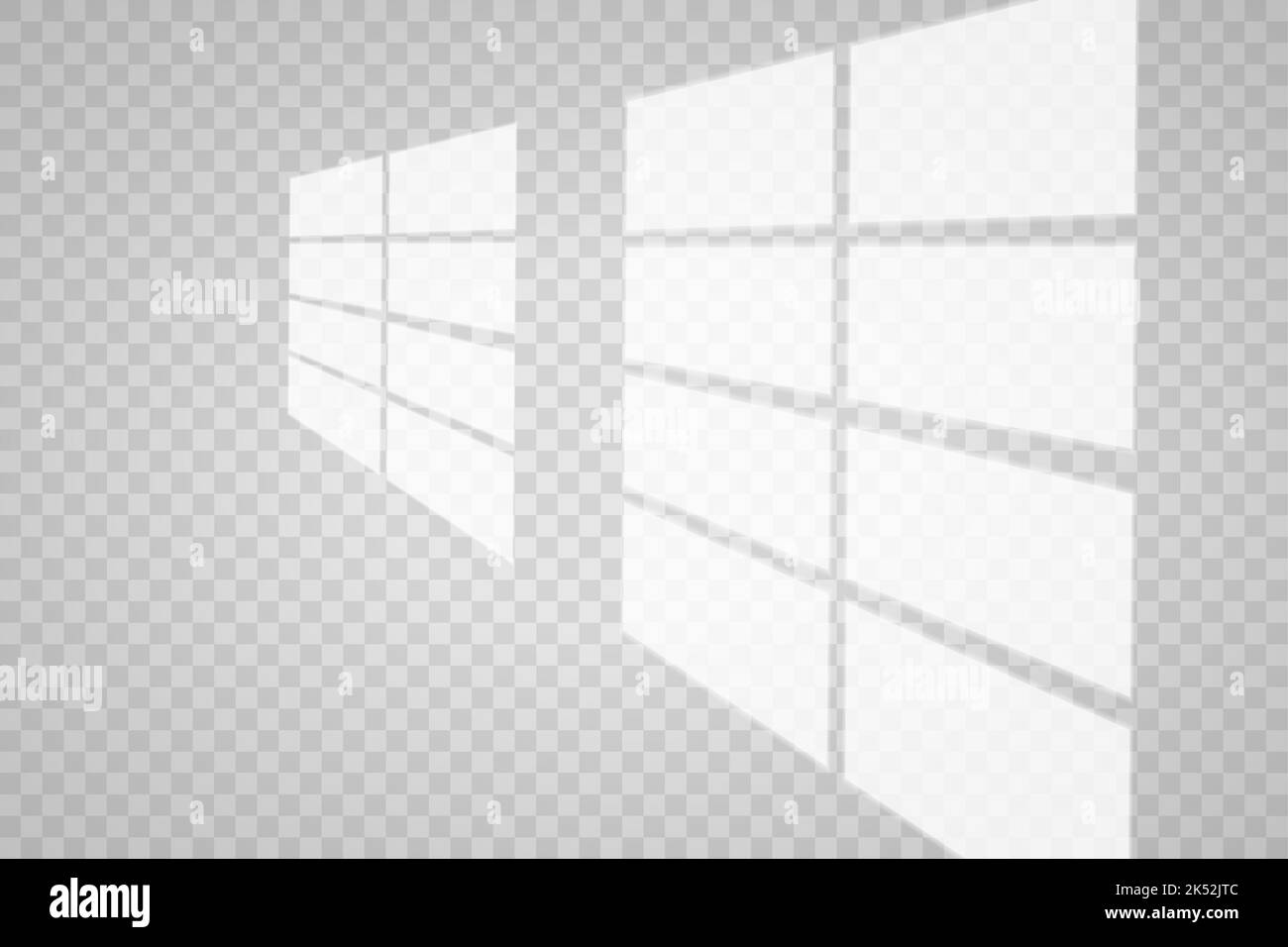 Overlay shadow effect. Transparent overlay window and blinds shadow ...