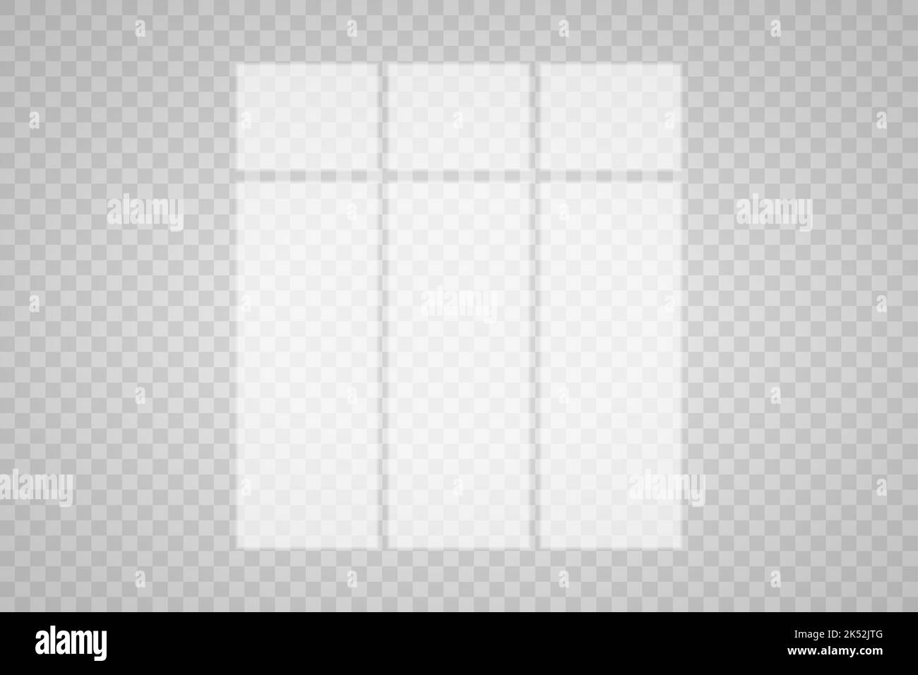 Overlay shadow effect. Transparent overlay window and blinds shadow ...