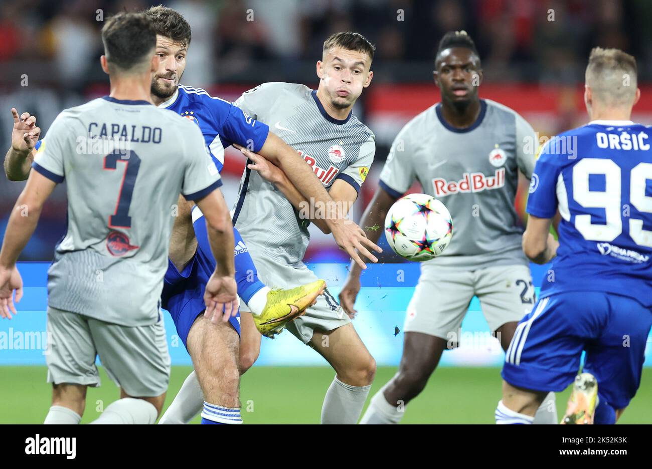 SALZBURG, AUSTRIA - OCTOBER 05: Bruno Petkovic of GNK Dinamo Zagreb ...