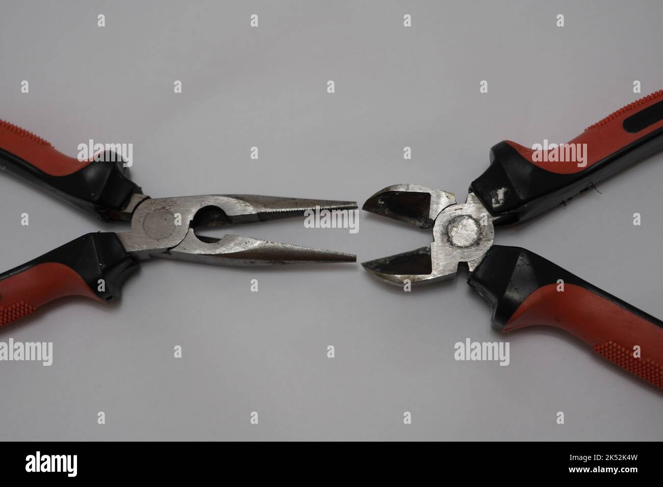 Old metal pliers, Pliers is a tool use for screw tightening Stock Photo ...