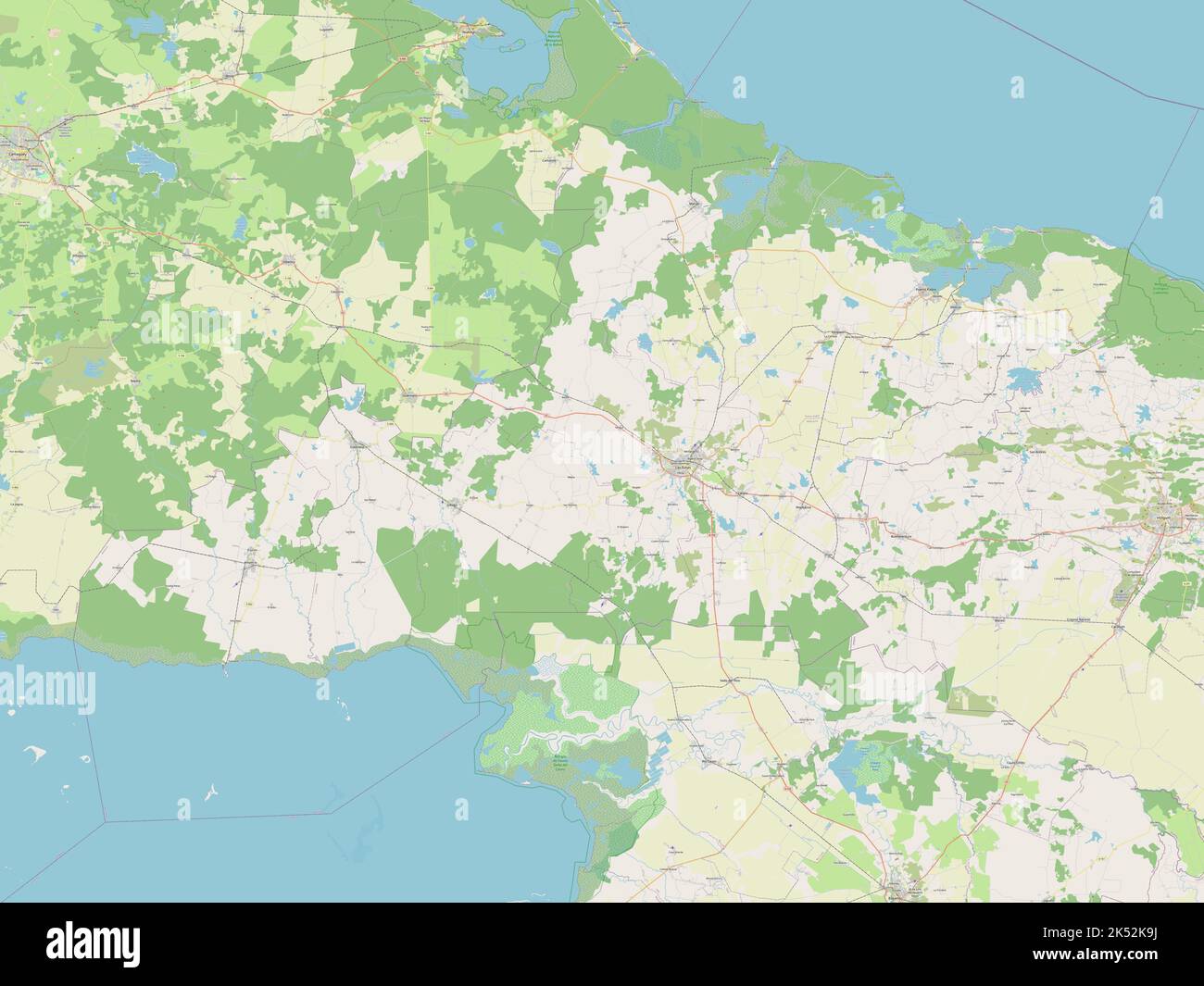 Las Tunas, province of Cuba. Open Street Map Stock Photo - Alamy