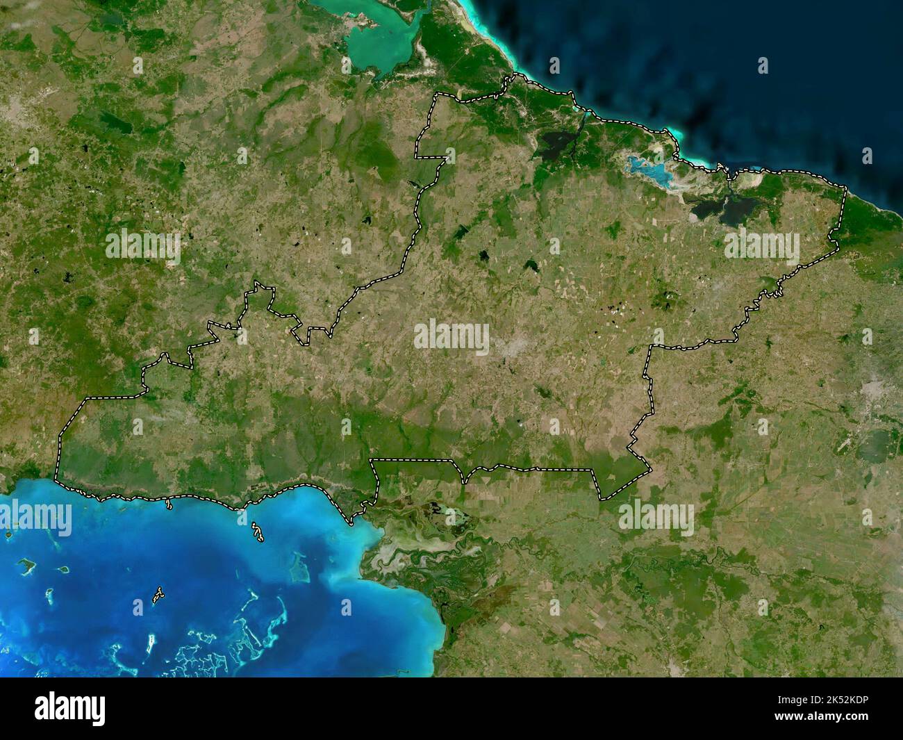 Las Tunas, province of Cuba. Low resolution satellite map Stock Photo ...