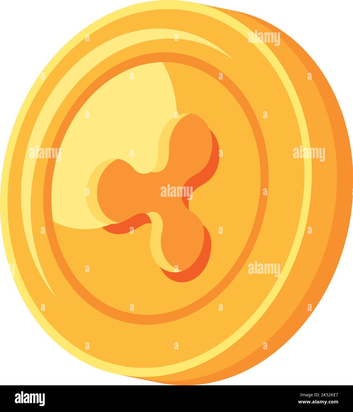 golden ripple crypto coin icon Stock Vector Image & Art - Alamy