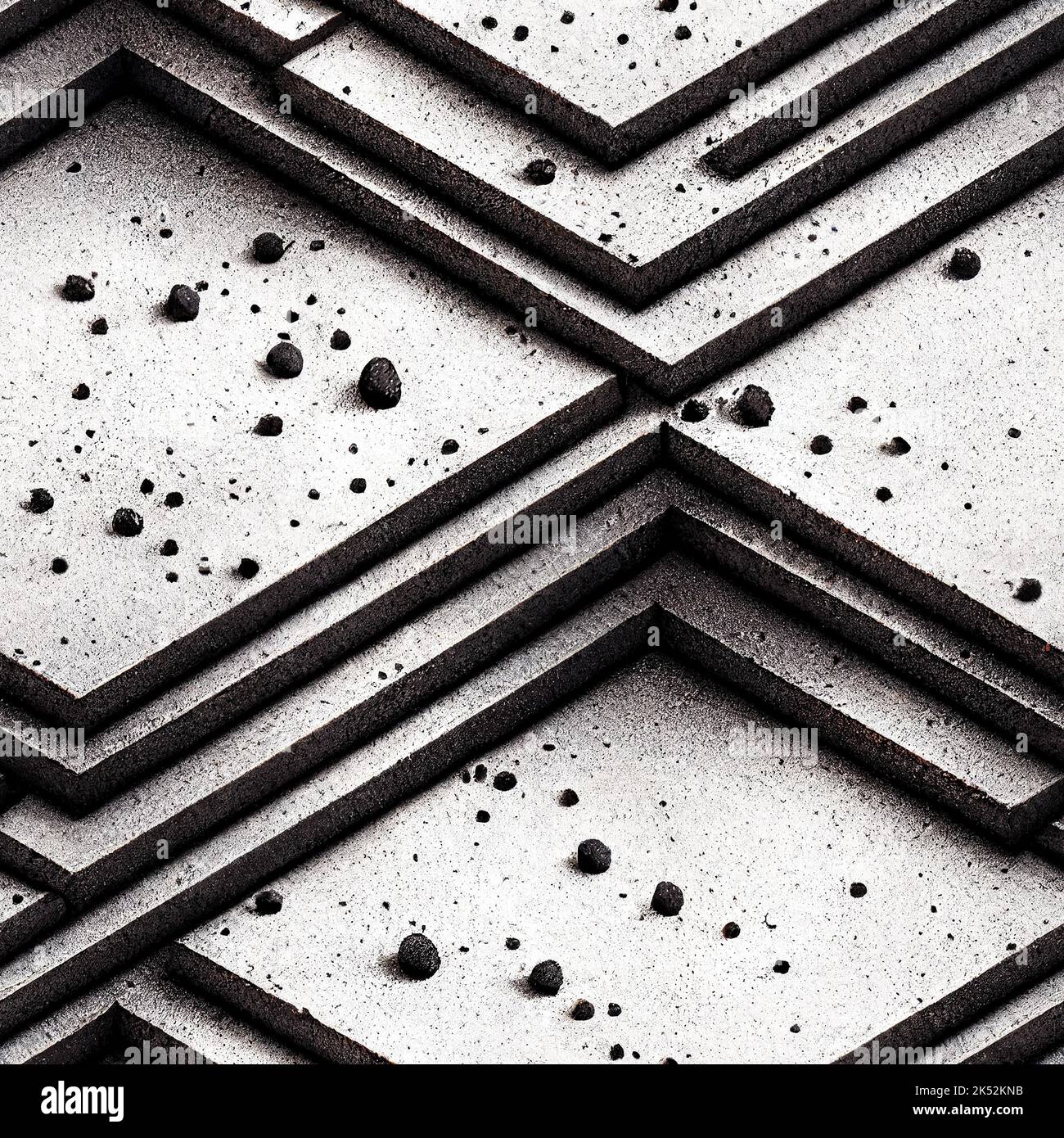 An infinitely repeatable seamless tile pattern of concrete in white and ...