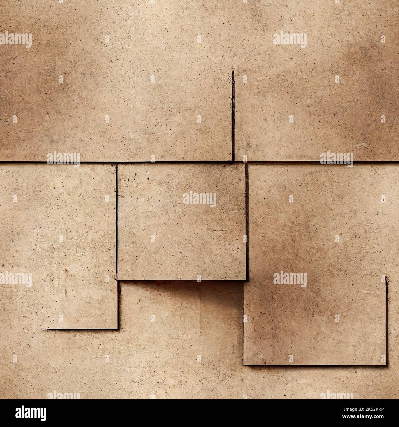 An infinitely repeatable seamless tile pattern of concrete in beige ...