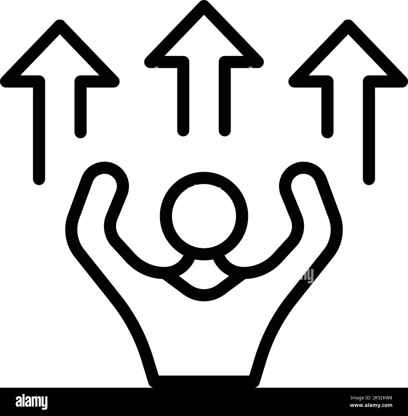 Expert grow icon outline vector. Business goal. Consult cyber Stock ...