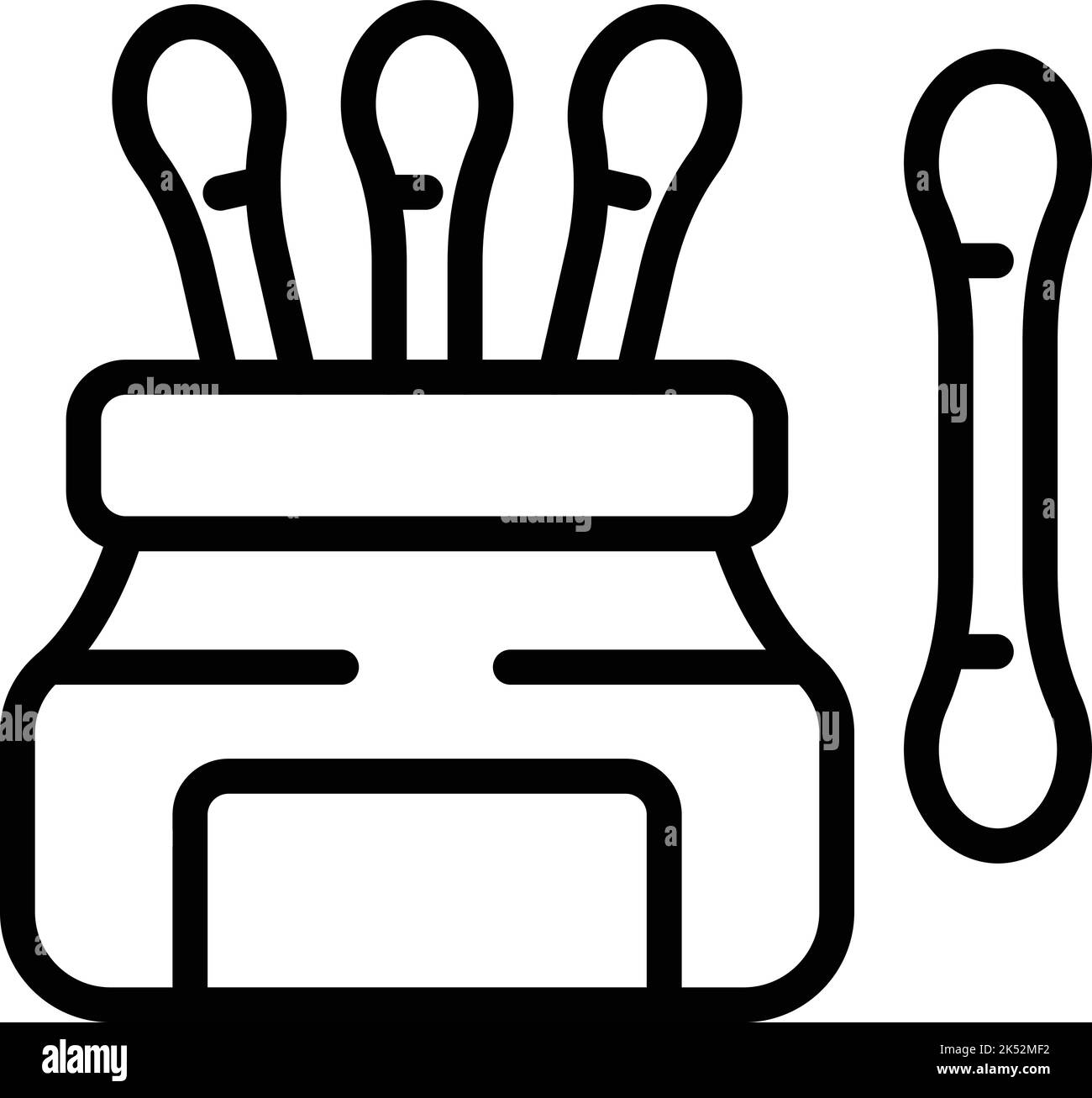 PCR test swab icon outline vector. Corona health. Nasal lab Stock ...