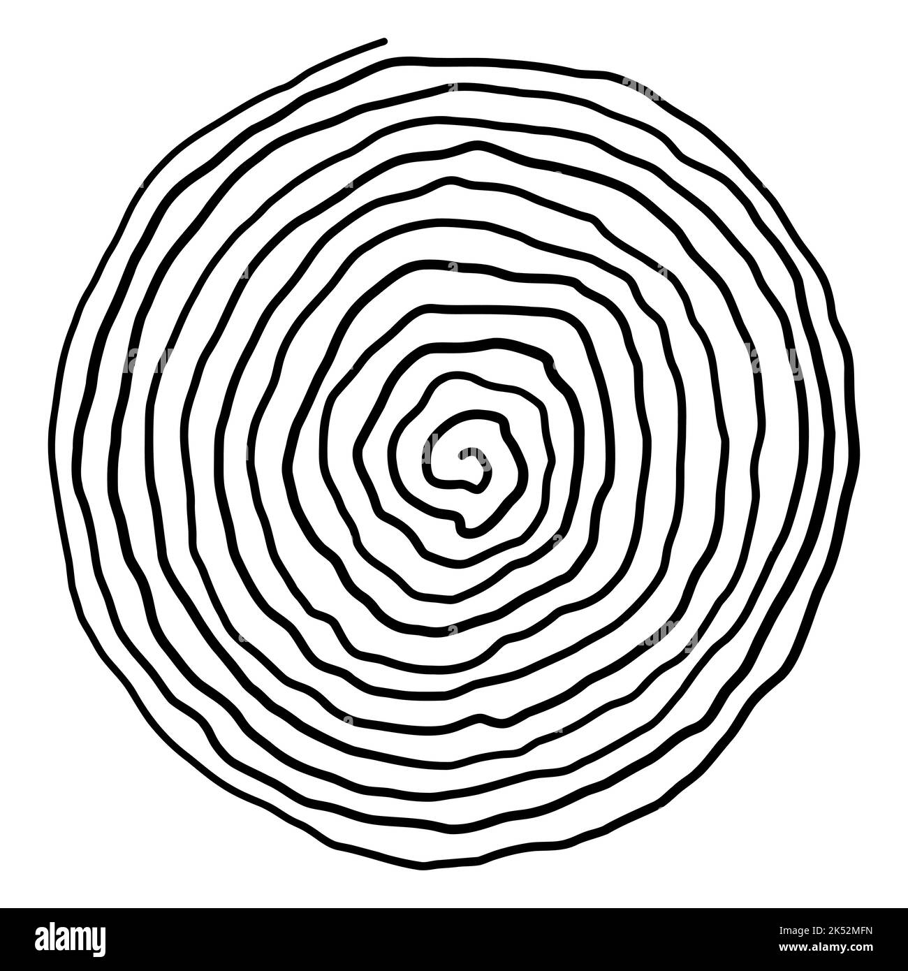 Spiral uneven continuous line vector Stock Vector Image & Art - Alamy