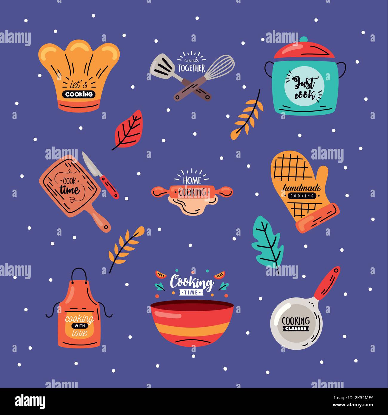 set designs of cooking letterings Stock Vector Image & Art - Alamy
