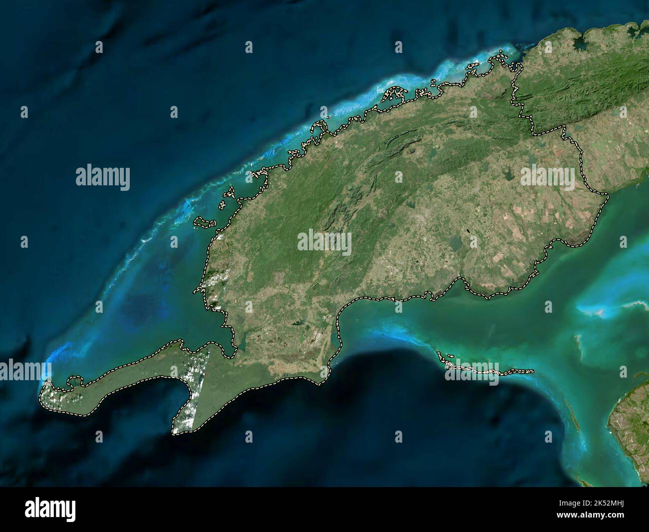 Pinar del Rio, province of Cuba. High resolution satellite map Stock ...