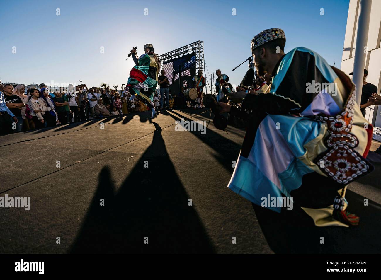 Morocco, Tanger-Tetouan region, Tangier, traditional dance show on the ...