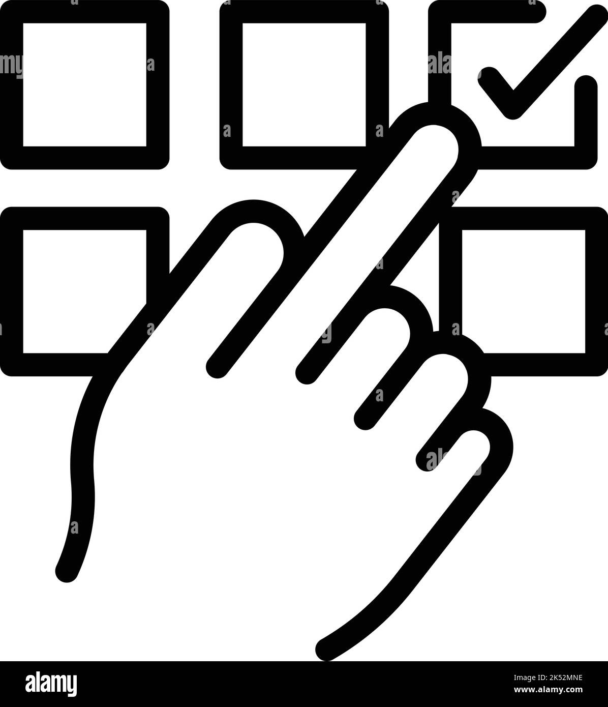 Speech tool icon outline vector. Poster show. Ask test Stock Vector ...