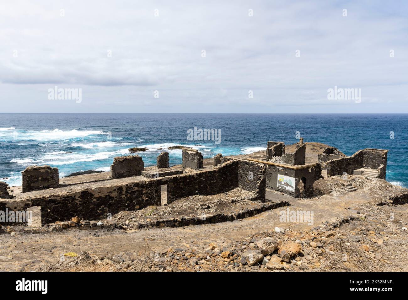 Cape Verde, Santo Antao island, Sinagoga village and the ruins of the ...