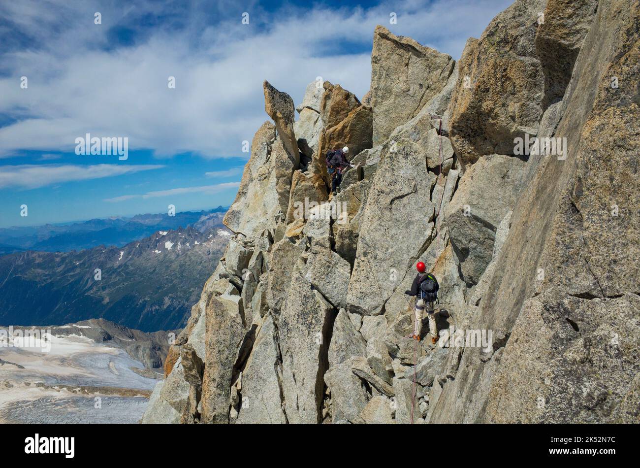 France, Haute Savoie, Chamonix Mont Blanc, ascent of Aiguille du Tour ...