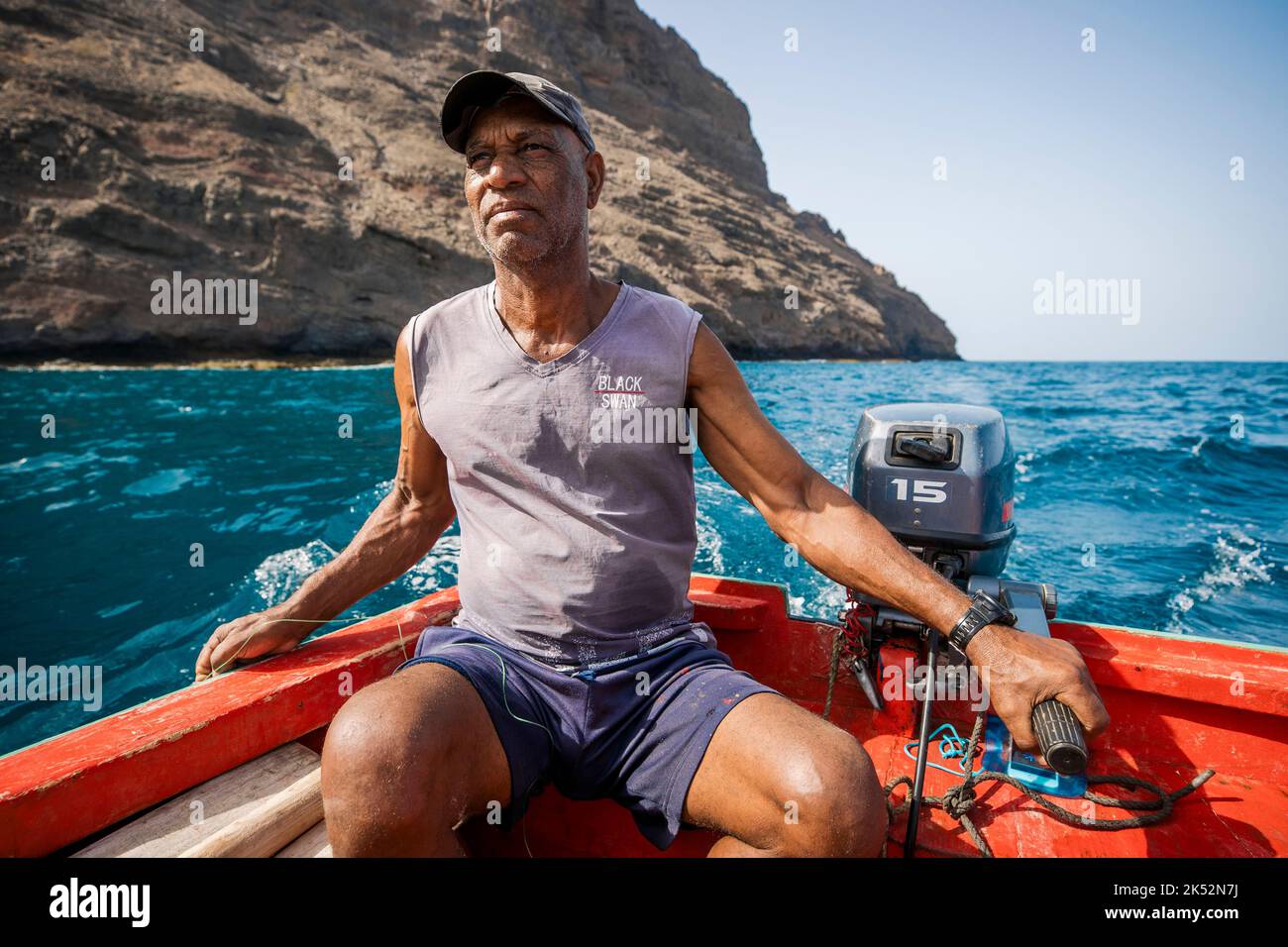 Cape Verde, Island of San Vincente, San Pedro, meeting with fishermen ...