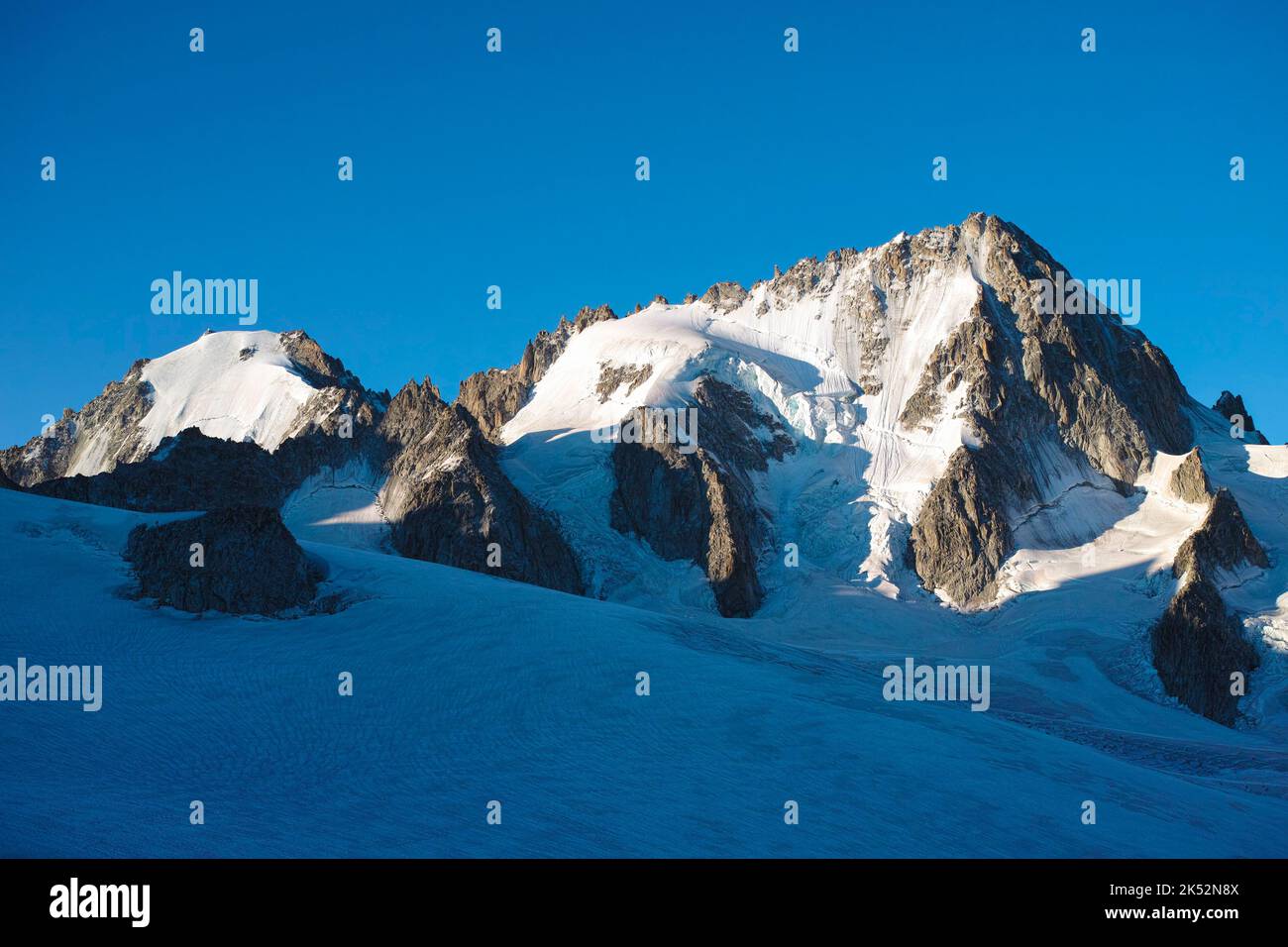 France, Haute Savoie, Chamonix Mont Blanc, Glacier du Tour and Aiguille ...