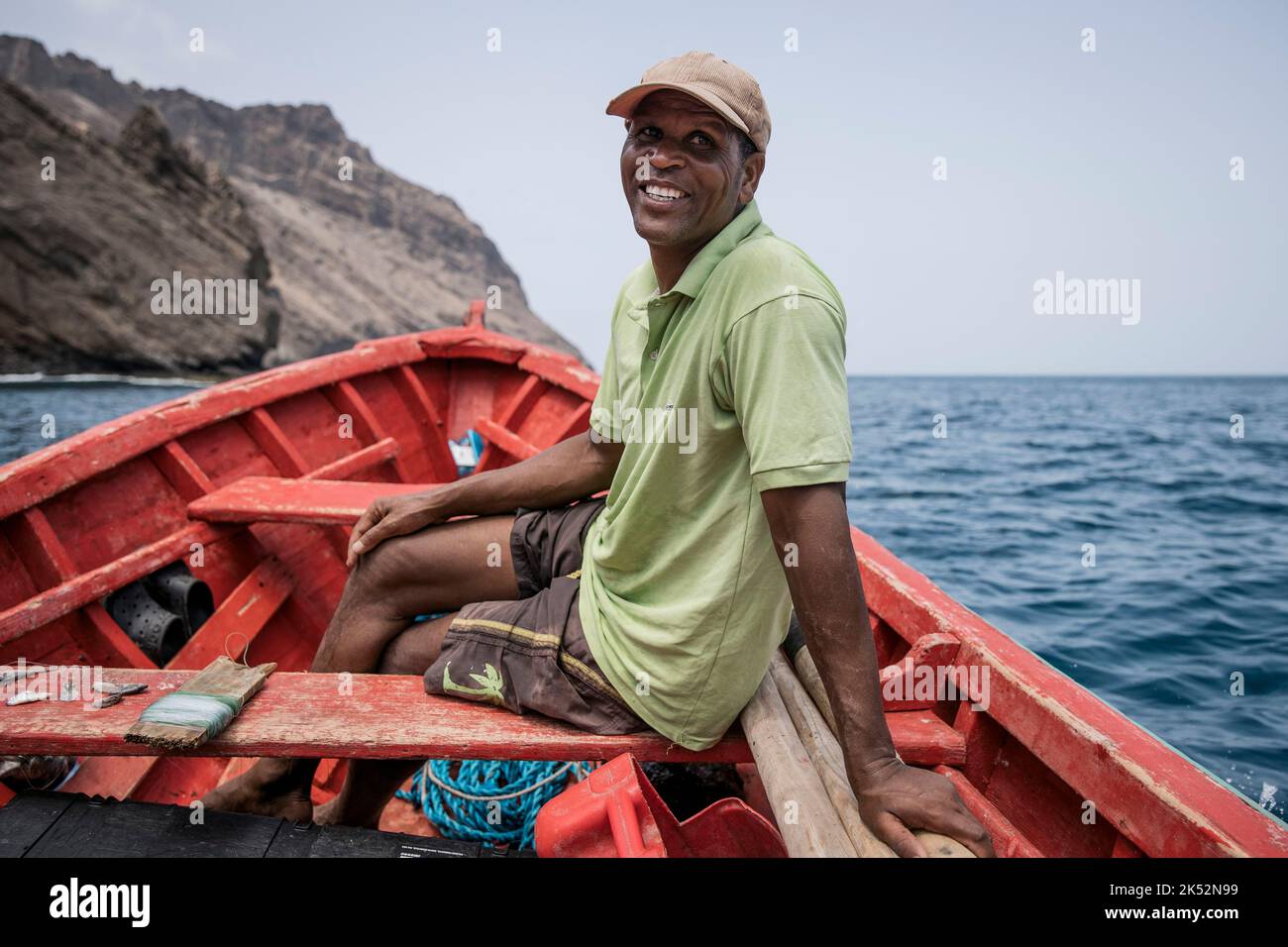 Cape Verde, Island of San Vincente, San Pedro, meeting with fishermen ...