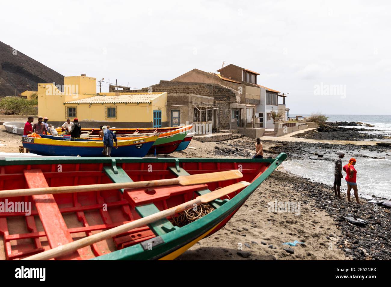 Cape Verde, Island of San Vincente, return of the fishermen to the ...