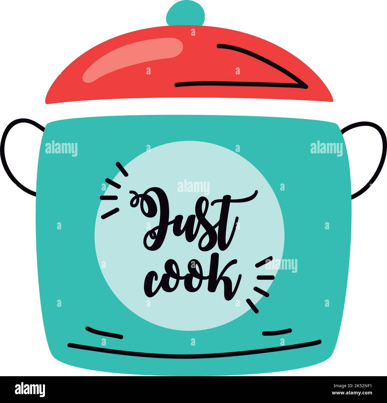just cook lettering in pot icon Stock Vector Image & Art - Alamy