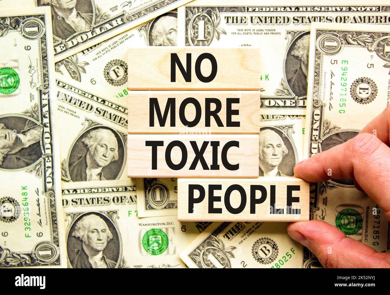 No more toxic people symbol. Concept words No more toxic people on ...