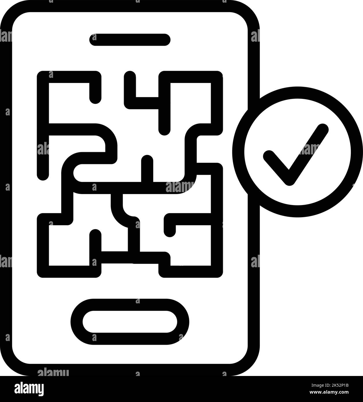 Smartphone qr code icon outline vector. Test pcr. Health travel Stock ...
