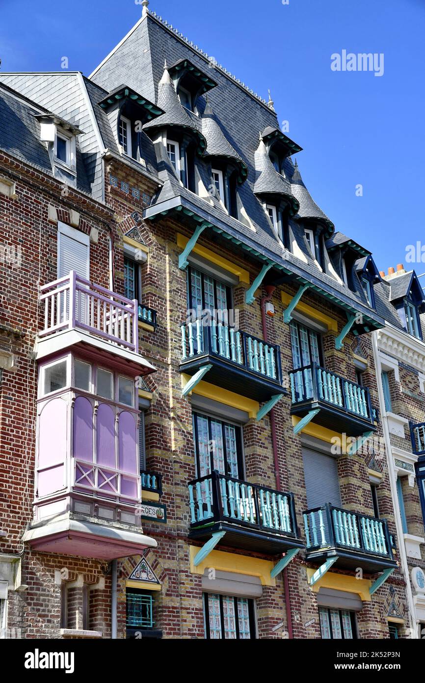 France, Somme, Mers les Bains, buildings, architecture, heritage ...