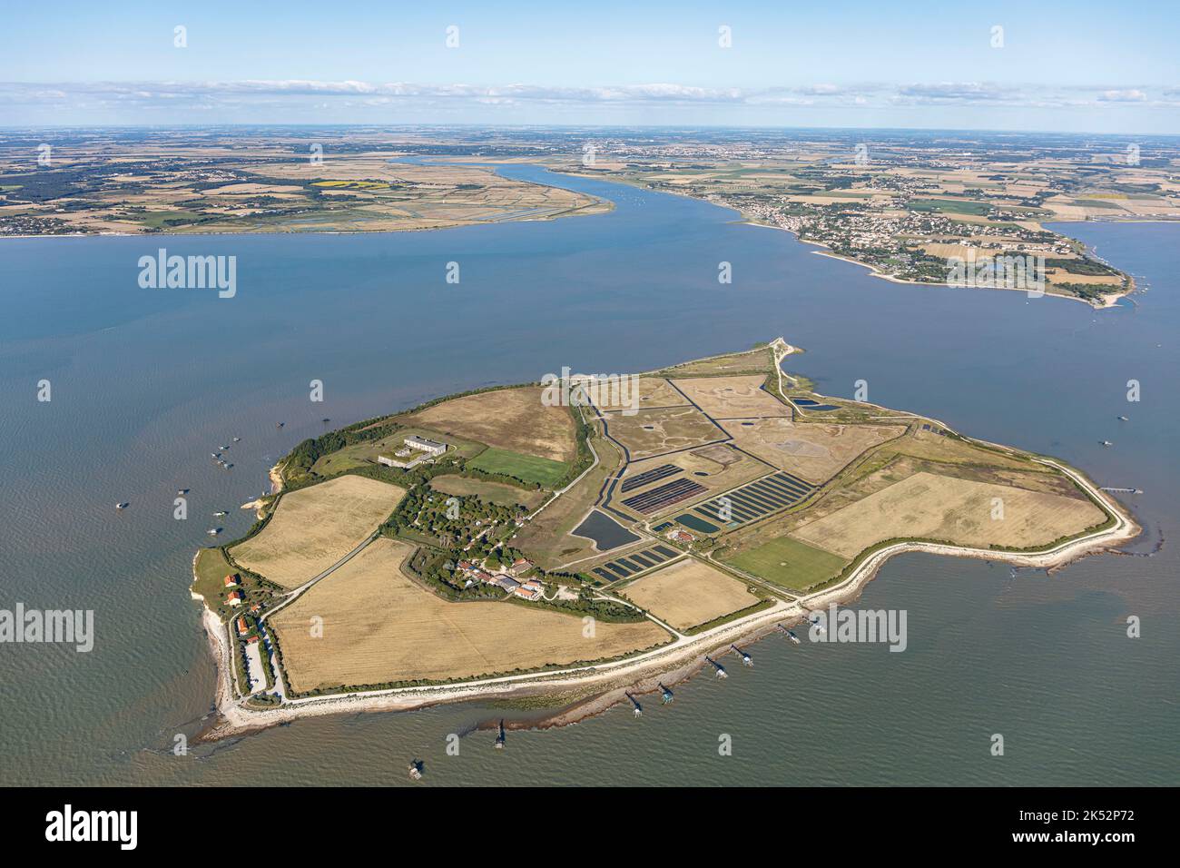 France, Charente Maritime, Madame island before the Charente river ...