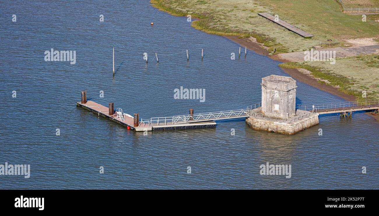 France, Charente Maritime, Saint Nazaire sur Charente, Lupin fontain on ...