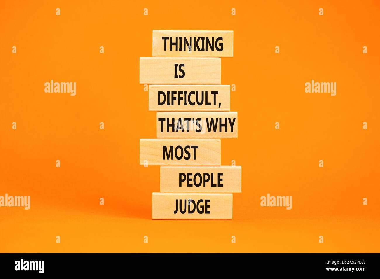 Thinking or judge symbol. Concept words Thinking is difficult that is ...