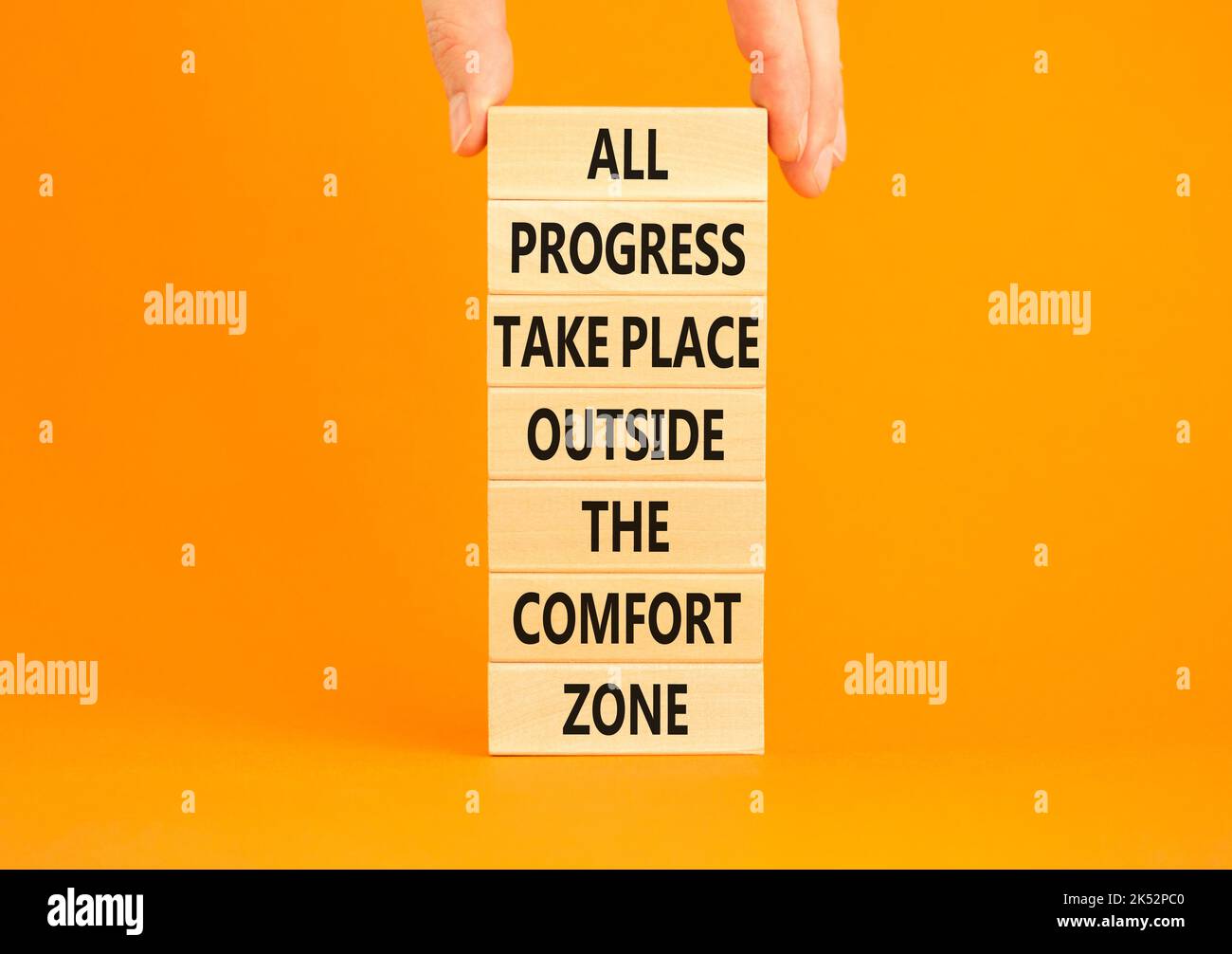 Progress symbol. Concept words All progress take place outside the ...