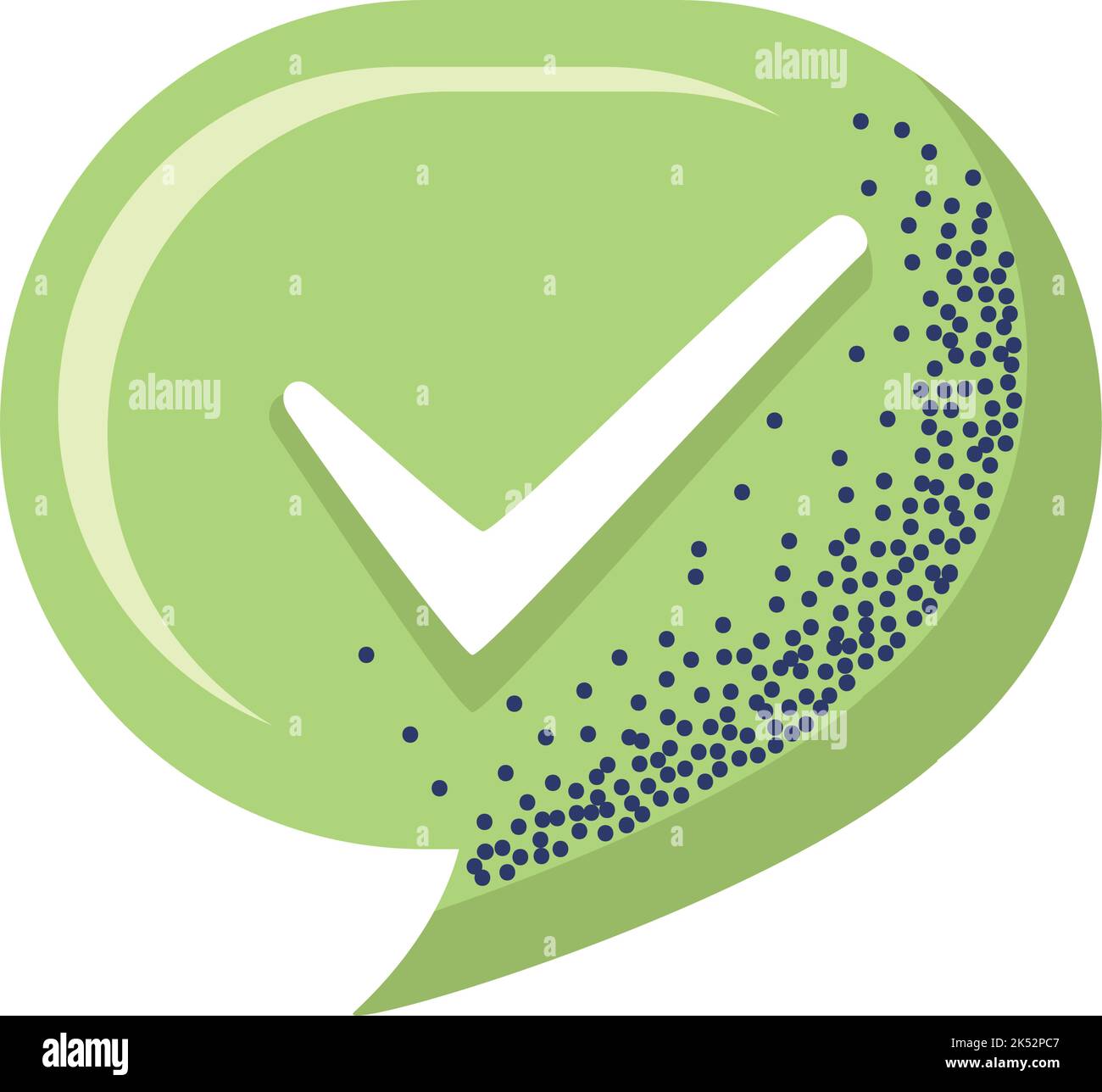 check symbol in speech bubble icon Stock Vector Image & Art - Alamy