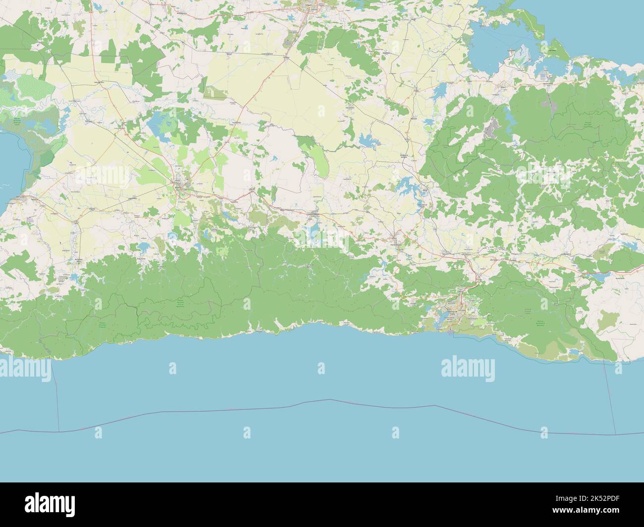 Santiago de Cuba, province of Cuba. Open Street Map Stock Photo - Alamy
