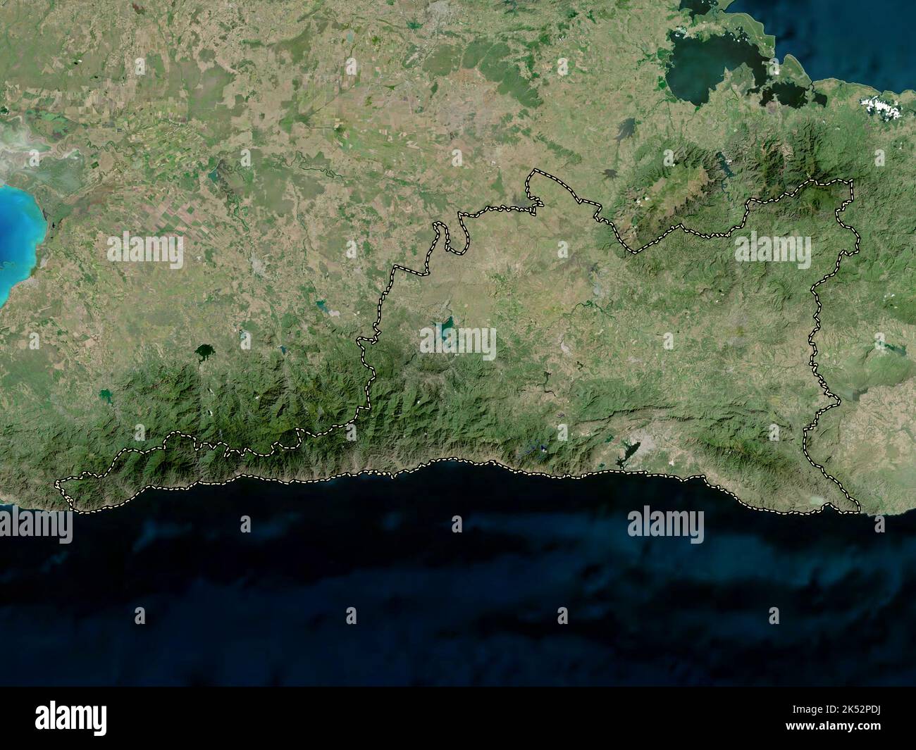 Santiago de Cuba, province of Cuba. High resolution satellite map Stock ...