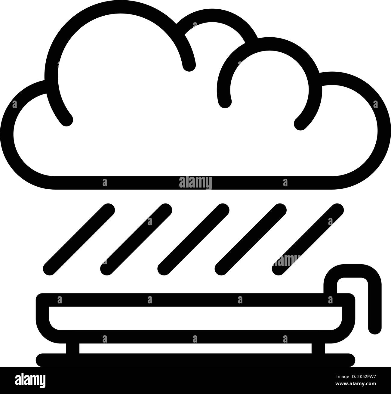 Eco rain icon outline vector. Friendly recycle. Energy ecology Stock ...