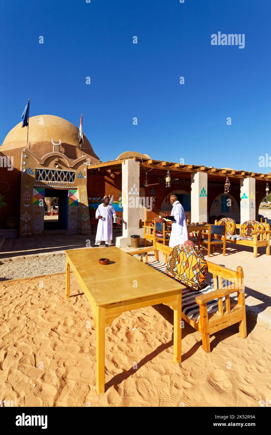 Egypt, Upper Egypt, Nubia, Abu Simbel, Kabara Nubian House Stock Photo ...