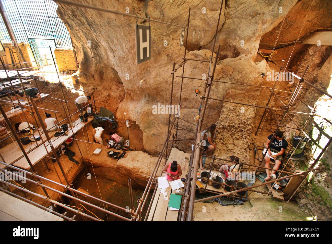 France, Pyrenees Orientales, Tautavel, July 27, 2015, two young French ...
