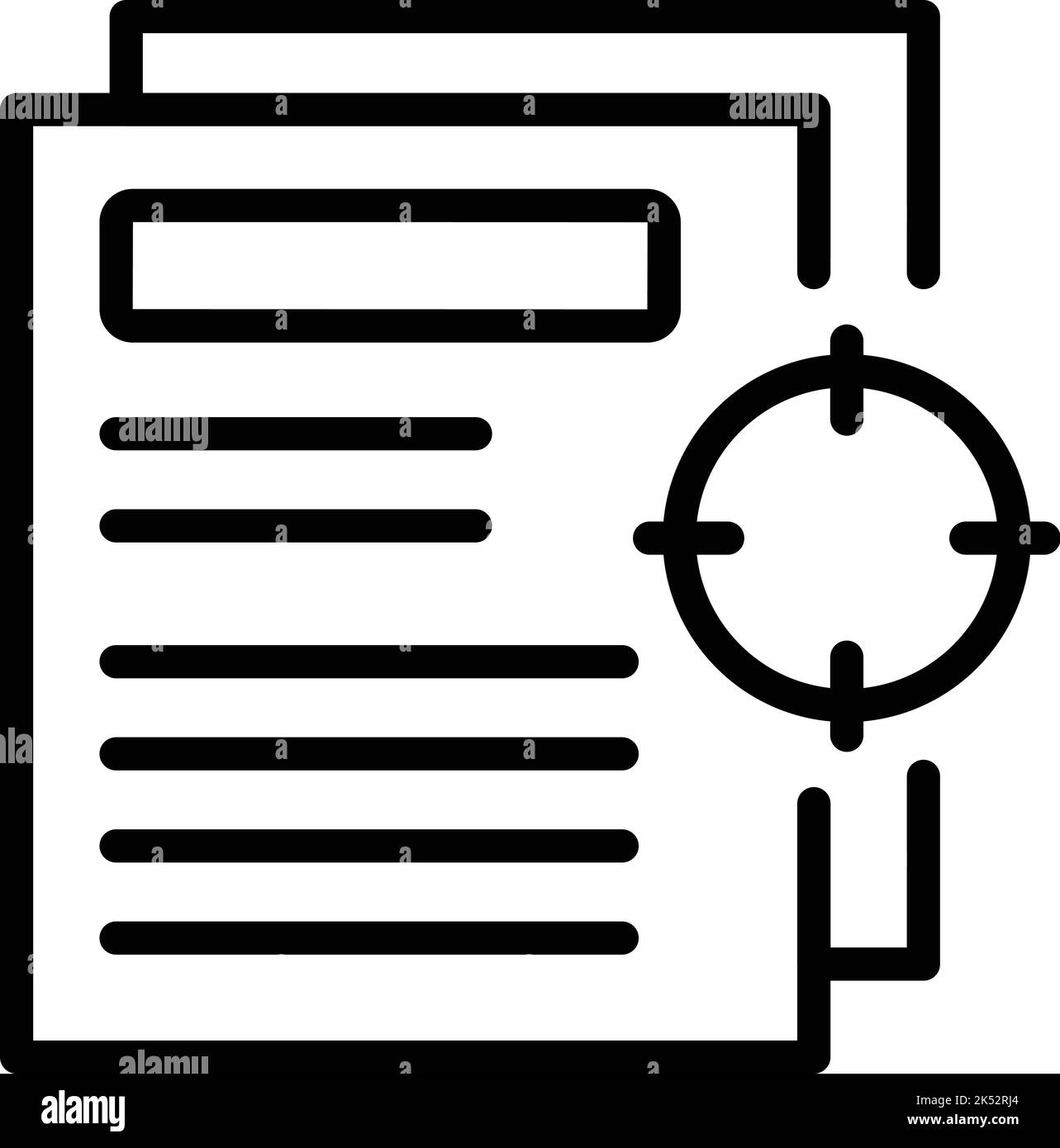 Target paper expert icon outline vector. Consult chart. Office work ...