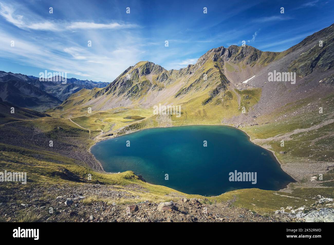 France, Hautes-Pyrenees, Lake of Oncet Stock Photo - Alamy