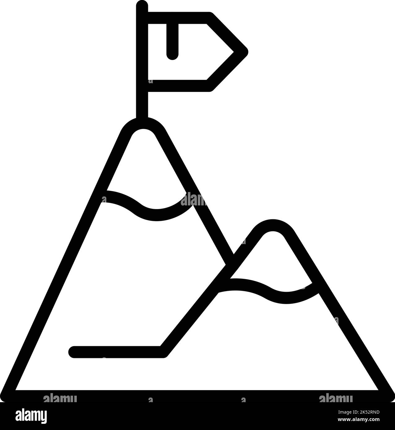 Expert mountain target icon outline vector. Consult cyber. Business ...