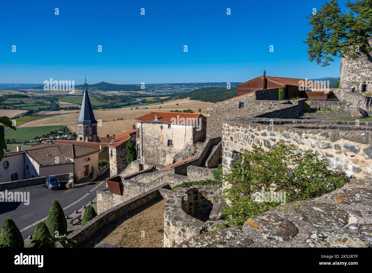 France, Puy de Dome, Le Broc, the village dominates the lembronnais ...