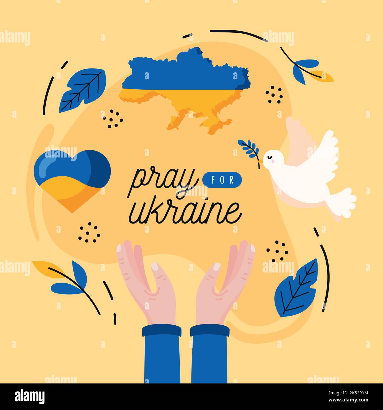 pray for ukraine lettering poster Stock Vector Image & Art - Alamy