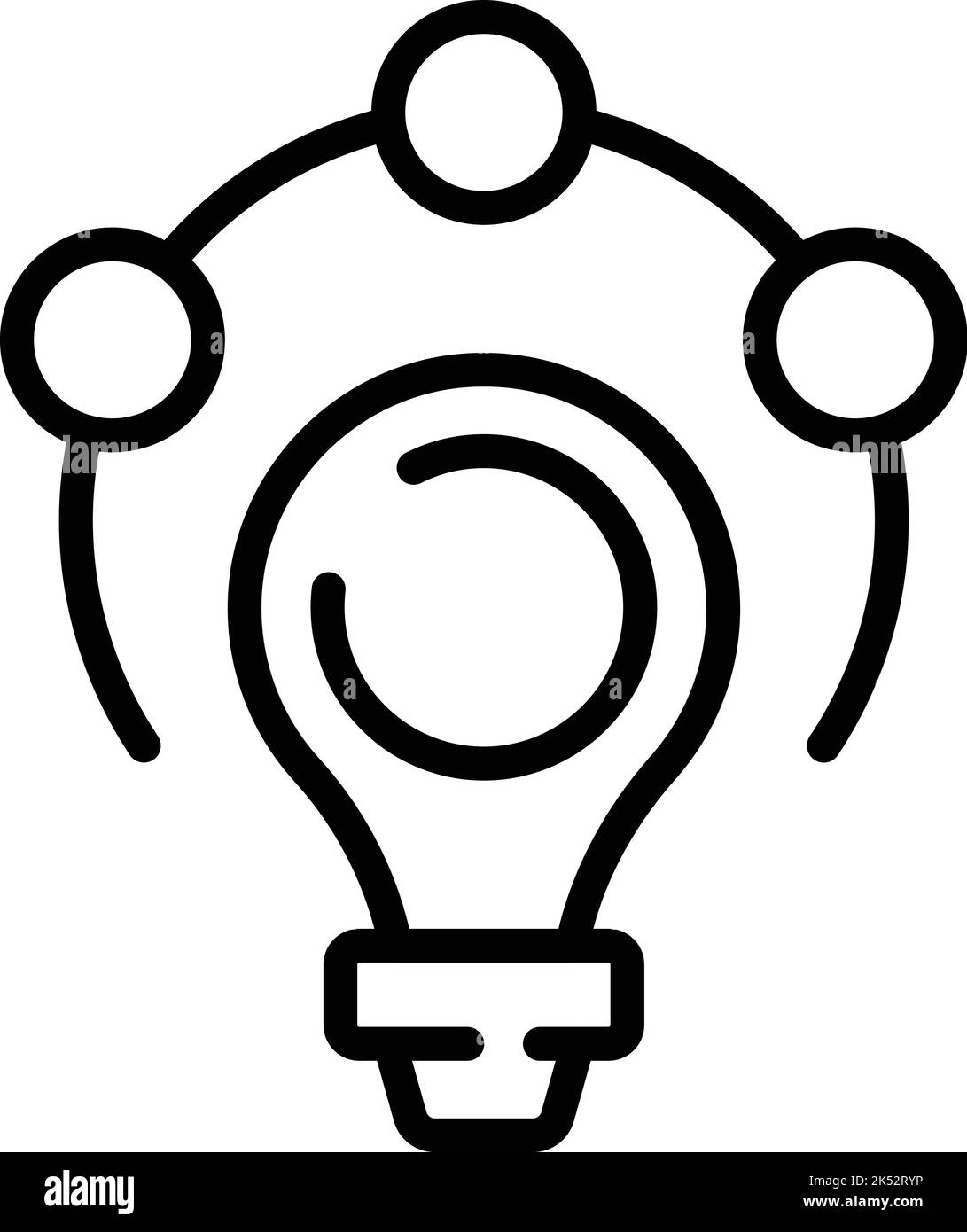 Bulb idea icon outline vector. Work office. Cyber expert Stock Vector ...