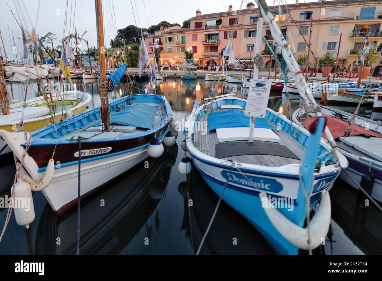 France, Var, Sanary sur Mer, the port, traditional fishing boats, the ...