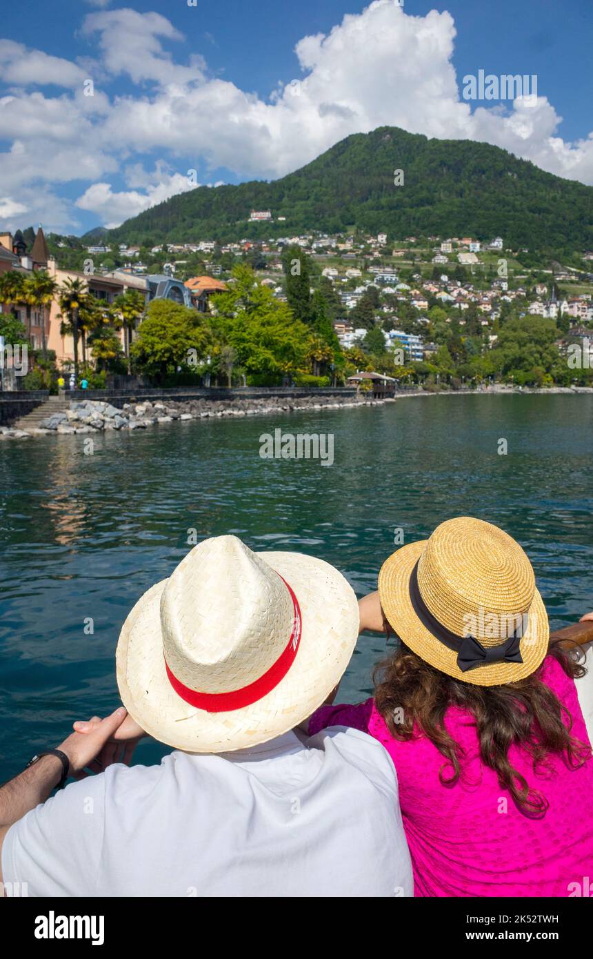 Switzerland, Vaud canton, Riviera (Vevey-Montreux), cruise on Belle ...
