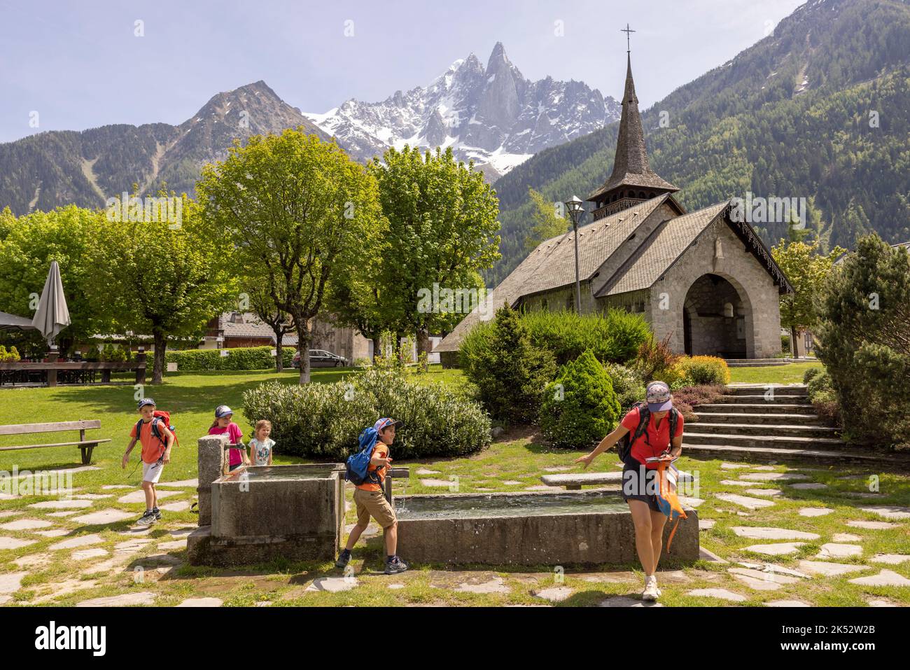France, Haute Savoie, Chamonix Mont Blanc, Mont Blanc massif, Chapel of ...