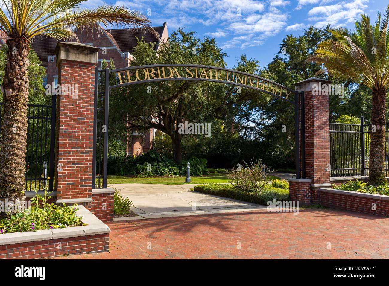 Tallahassee, FL - September 30, 2022: Florida State University entrance ...