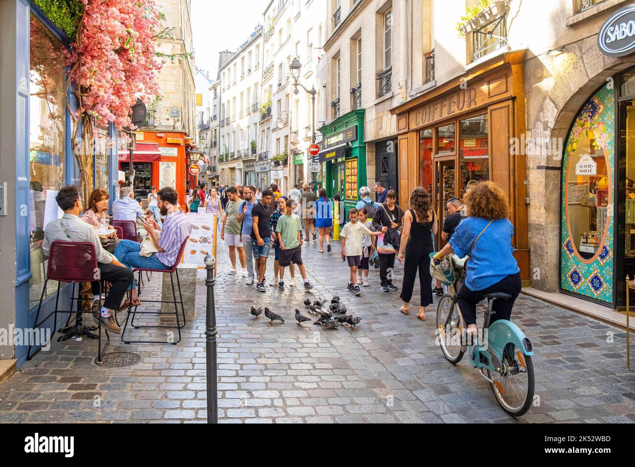 France, Paris, Marais district, rue des Rosiers Stock Photo - Alamy