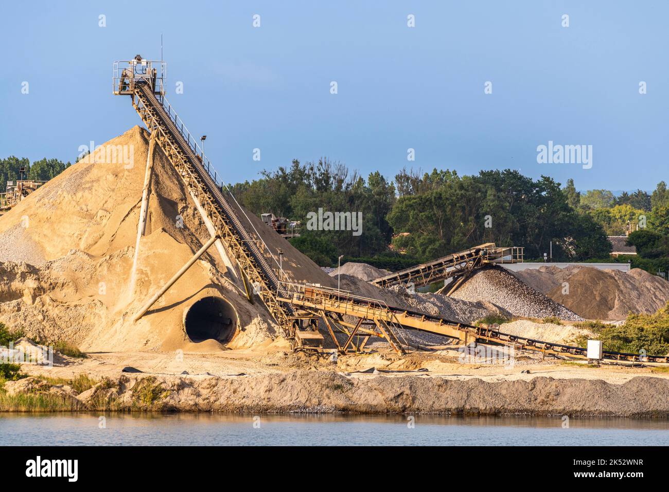 France, Somme (80), Baie de Somme, Le Hourdel, the CGM quarry at Le ...